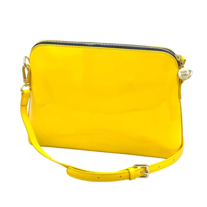 Liv & Milly | Ravello Bag - Yellow Vegan Patent Leather – Thousand ...